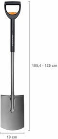 Fiskars SmartFit Rýč teleskopický, rovný délka 105 - 125cm (131310) 1000620, 1066733