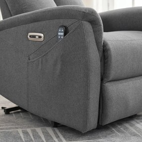 Polohovací křeslo šedý, elektrické TV-929 GREY2