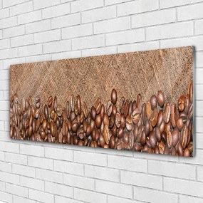 akrylový obraz Káva Zrnka Kuchyně 125x50 cm