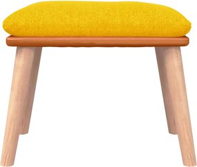 Podnožka hořčicově žlutá 45x29,5x35 cm textil a umělá kůže 341453