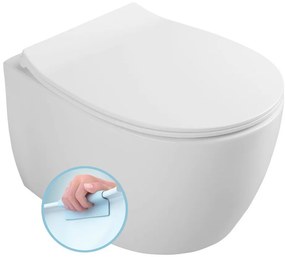 Isvea , SENTIMENTI závěsná WC mísa, Rimless, 36x51cm, bílá, 10AR02012