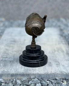 Bronzová socha soška - Lebka Steampunk