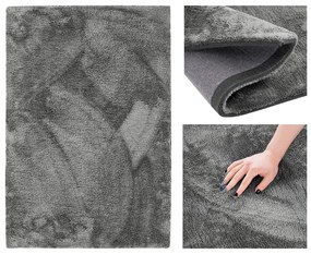 Kusový koberec AmeliaHome Morko tmavě šedý
