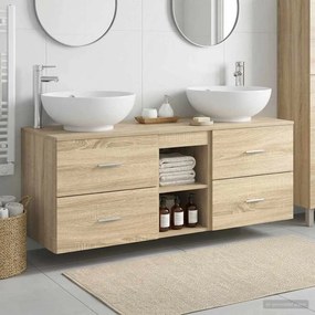 Sada koupelnového nábytku 3 ks Dub sonoma 49,5 x 44,5 x 65 cm 3405901