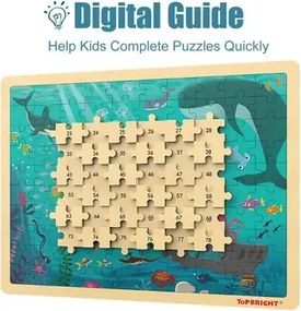 TOP BRIGHT Dřevěné puzzle Na mořském dně / 100 dílků / od 3 let