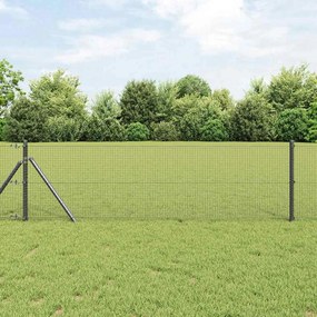 Zemní upevnění svařované drátěné ploty 100 x 0,8 m Šedá 3351906