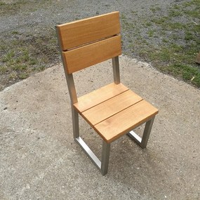KULHÁNEK Zahradní židle s nerezovou konstrukcí Odstín nátěru: lazura - ořech