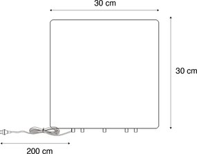 Chytré venkovní svítidlo bílé 30 cm čtvercové vč. LED A60 IP44 - Nura