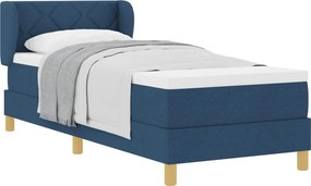 Postel s boxspringem s čelo Modrá 80 x 200 cm textil 3340247