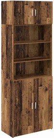 Úložná skříňka Staré dřevo 80 x 42,5 x 225 cm Kompozitní dřevo 3402818