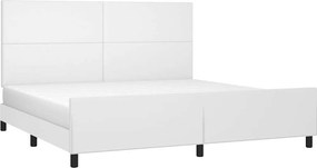 Rám postele s čelem bílý 200x200 cm umělá kůže 3125470