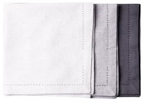 Ocelově šedé bavlněné ubrusy 45 x 45 cm 2 ks - Basic Ambiente (596402)