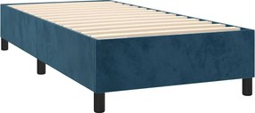 Box spring postel s matrací tmavě modrá 90x190 cm samet 3142879