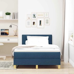 Postel s boxspringem s polštářem Modrá 120 x 190 cm textil 3338908