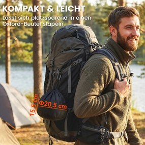 Outsunny kempingová sada nádobí 5dílná outdoor sada nádobí s rukojetmi chránícími před opařením, hrnec, pánev pro 4-5 osob, šedá
