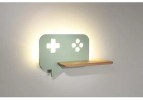 LED Dětské nástěnné svítidlo s poličkou CONSOLE LED/5W/230V zelená