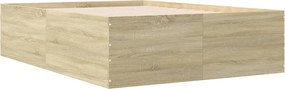 Rám postele dub sonoma 135 x 190 cm kompozitní dřevo 3280946