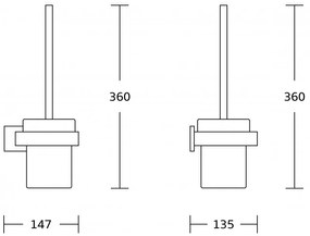 Mexen příslušenství, Vox wc kartáč černá, 707050-70