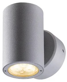 ACA Lighting LED venkovní nástěnné svítidlo COMPASS 6W/230V/3000K/368Lm/2x24°/IP54, šedé