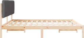 Rám postele s čalouněným čelem Tmavě šedá 200 x 200 cm 3405573
