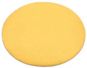 Dywany Luszczow Kusový koberec kulatý BUNNY, zlatá, imitace králíčí kožešiny Rozměr koberce: 100 cm KRUH