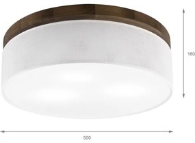 Brilagi - LED Stropní svítidlo BELLADONNA 3xE27/15W/230V pr. 50 cm bílá/dub ořech