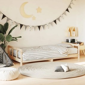 Dětská postel 90 x 200 cm masivní borové dřevo - Default Title