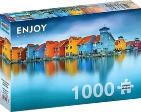 ENJOY Puzzle Domky u vody, Groningen, Nizozemsko / 1000 dílků / od 14
