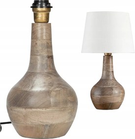 Stolní Lampa Boho Dřevěná E27 34 cm Noční Do Obývacího Pokoje Ložnice Bez Stínítka