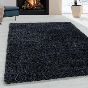 Antracitový koberec 80x150 cm Fluffy – Ayyildiz Carpets