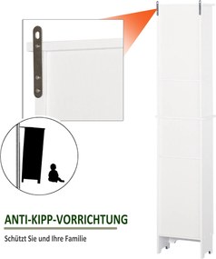 HOMCOM Vysoká koupelnová skříň se 1 dveřmi, 3 otevřenými policemi a nastavitelnou vnitřní policí, úložná jednotka pro obývací pokoj, koupelnu a ložni…