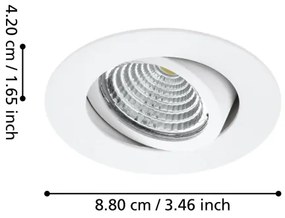 Eglo 33391 - SADA 3xLED Stmívatelné svítidlo SALICETO 3xLED/6W/230V bílá
