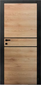 Interiérové dveře vasco doors NERO GT model 3 Průchozí rozměr: 60 x 197 cm, Orientace dveří: Pravé dveře, Dekor: Ořech tmavý