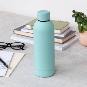 Světle modrá cestovní nerezová lahev 500 ml – Rex London