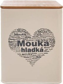 Plechová dóza SRDCE na hladkou mouku