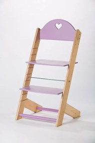 Lucas Wood Style rostoucí židle MIXLE -  přírodní/lila rostoucí židle MIXLE: Medvídek