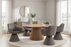 Designová otočná židle Deimena šedý samet