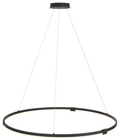 Designové závěsné svítidlo černé 120 cm vč. LED s 3-stupňovým stmíváním - Anello