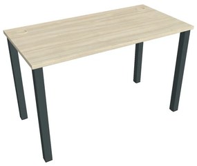 Stůl pracovní rovný 120 cm hl. 60 cm - Hobis Uni UE 1200 Dekor stolové desky: akát, Barva nohou: černá