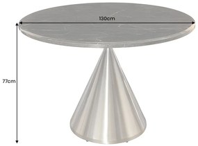 Kulatý jídelní stůl Amira 130 cm černý