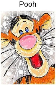 Diamantové malování - Filmové a pohádkové postavy III. (kulaté diamanty) Motiv: Pooh, Rozměr: 30x40 cm