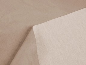 Biante Obdélníkový ubrus/imitace broušené kůže Alcantara ALC-006 Béžový 100x140 cm