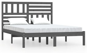 vidaXL Rám postele šedý masivní borovice 120 x 200 cm