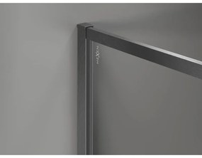 Mexen Kioto-F, sprchová zástěna s rámem 130 x 202 cm, 8 mm grafit, grafitový profil, 800-130-104-66-40