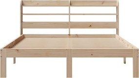 Rám postele s čelem 150 x 200 cm masivní borovice 3306790
