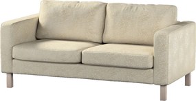 Potah na pohovku IKEA  Karlstad 2-místná, nerozkládací, krátký barva béžová látka lesklé, pletený vzor, vzorované