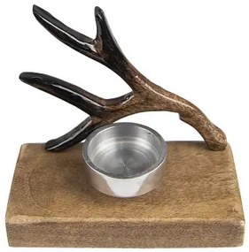 Dřevěný svícen na čajovou svíčku ANTLER