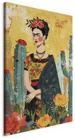 Frida Kahlo - An Artistic Representation of the Artist With Cacti [Large Format]