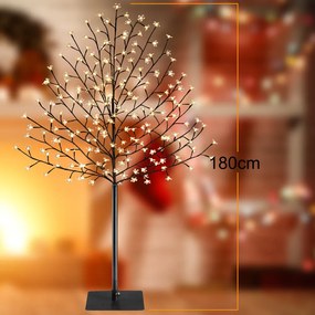 Deuba Svítící strom třešeň 180 cm - bílá teplá