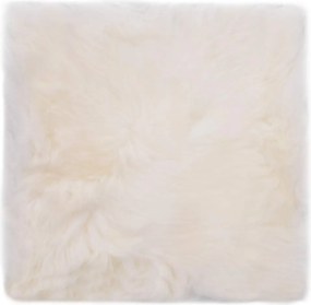 Podsedáky na židle 2 ks bílé 40 x 40 cm pravá ovčí kůže 283885